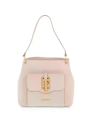 Moschino Logo-plaque Shoulder Bag - Neutrals