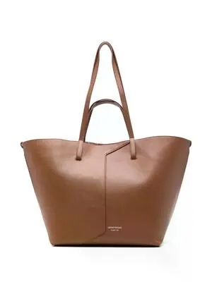 Emporio Armani 1981 Leather Tote Bag - Brown