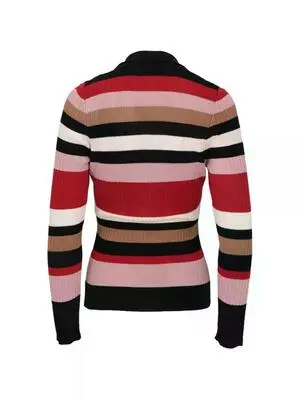 Isaia Striped Ribbed Sweater