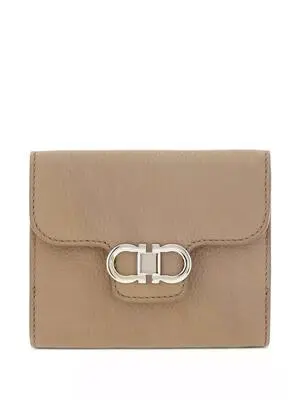 FERRAGAMO Gancini Compact Wallet - Neutrals