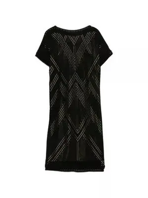 Celine 2000s Scoop-back Mini Dress - Black