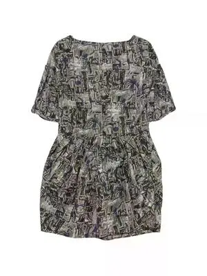 Marni 2000s Abstract-print Mini Dress - Green