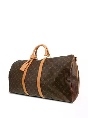 LOUIS VUITTON 2002 55 Keepall Monogram Holdall - Brown