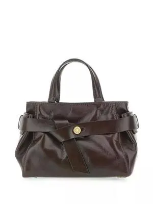 GIANNI CHIARINI Small Miranda Knotted Leather Tote Bag - Brown