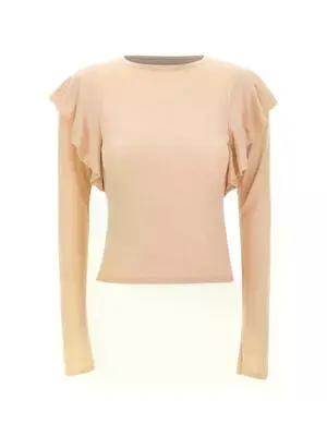 Marella Selva Ruffled T-shirt - Neutrals