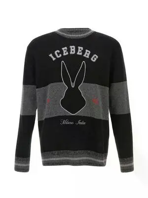 Iceberg Bugs Bunny Striped Sweater