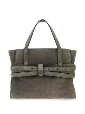 Moschino Tie Me Suede Tote Bag - Grey