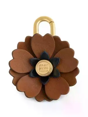 Miu Miu Leather Micro Trick Charm - Brown