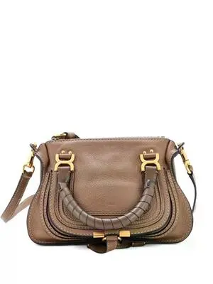Chloé Marcie Leather Small Satchel - Brown