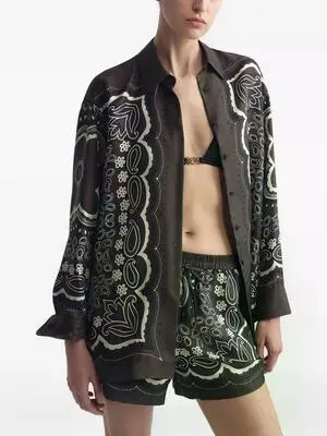NILI LOTAN Alfie Bandana Print Shirt