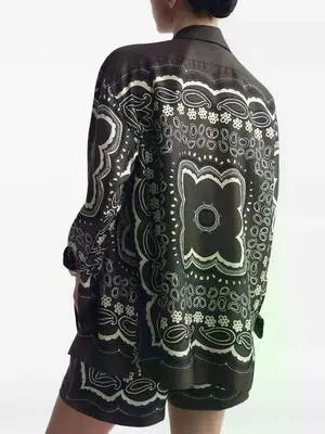 NILI LOTAN Alfie Bandana Print Shirt