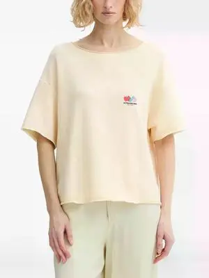 American Vintage Light Beige Logo Detail T-shirt - Neutrals