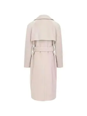 Isaia Belted Double-breasted Coat - Neutrals
