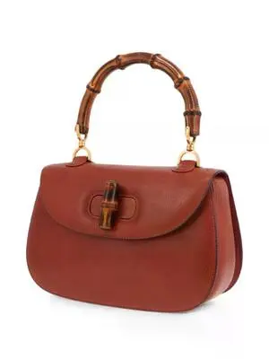 Gucci 1990's Bambou Grained Tote Bag
