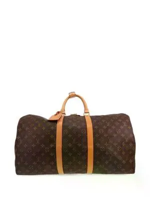 LOUIS VUITTON 1998 55 Keepall Monogram Holdall - Brown