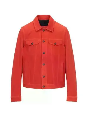 Isaia Long-sleeve Denim Jacket - Red