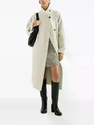 Brunello Cucinelli Mohair And Wool Dress With Dazzling Craquelé Embroidery - Neutrals