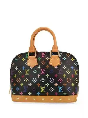 LOUIS VUITTON 2003 Alma Monogram Tote Bag - Black
