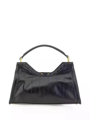 GIANNI CHIARINI Aurora Eel-print Shoulder Bag - Black