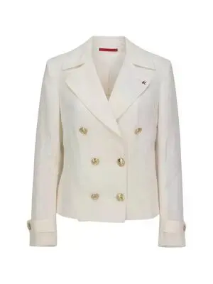 Isaia Double-breasted Blazer - White