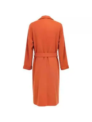Isaia Belted Shawl-collar Coat