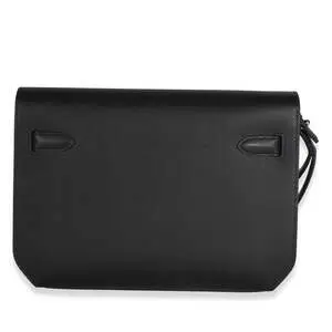 Hermès Epsom Kelly Depeches 25 Clutch With Palladium Hardware