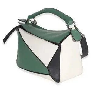 Loewe Multicolor Calfskin Puzzle Bag - Green