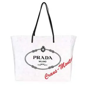 Prada Felt Tote Bag - Gray