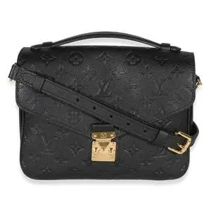 LOUIS VUITTON Monogram Empreinte Pochette Metis Shoulder Bag - Black