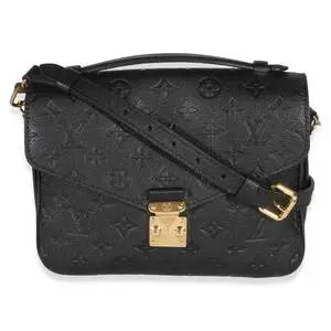 LOUIS VUITTON Monogram Empreinte Pochette Metis Shoulder Bag - Black