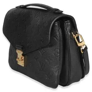 LOUIS VUITTON Monogram Empreinte Pochette Metis Shoulder Bag - Black