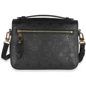 LOUIS VUITTON Monogram Empreinte Pochette Metis Shoulder Bag - Black