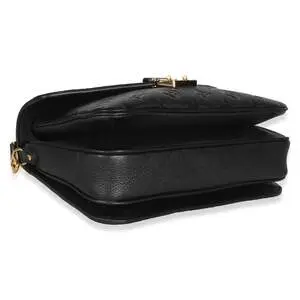 LOUIS VUITTON Monogram Empreinte Pochette Metis Shoulder Bag - Black