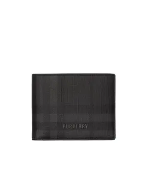 Burberry City Check Slim Bifold Wallet - Iron-gray