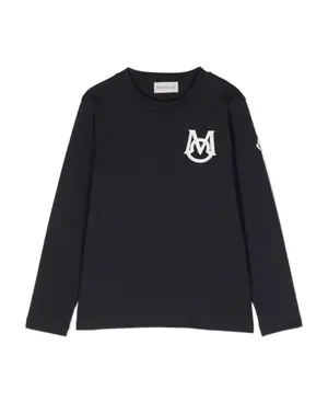 Moncler Logo-patch Cotton T-shirt - Midnight Blue