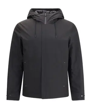 Woolrich Drawstring Hooded Jacket - Black