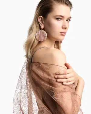 Emporio Armani Marble-effect Drop Earrings