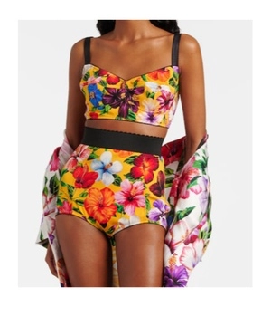 Dolce & Gabbana Floral Silk-blend Shorts
