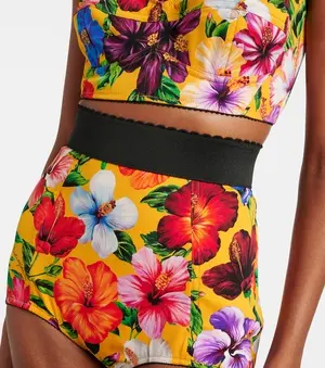 Dolce & Gabbana Floral Silk-blend Shorts