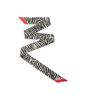 Fendi Wrappy White Silk Bandeau With Tiger Animalier Print - Multi-color