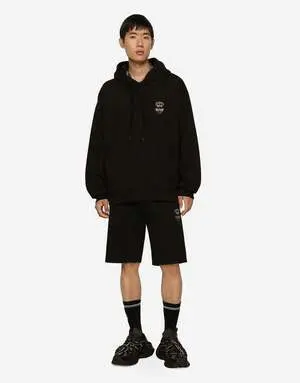 Dolce & Gabbana Motif Embroidered Jersey Jogging Shorts