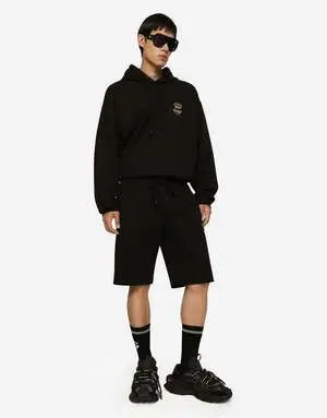 Dolce & Gabbana Motif Embroidered Jersey Jogging Shorts
