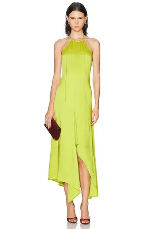 Victoria Beckham Halterneck Draped Dress