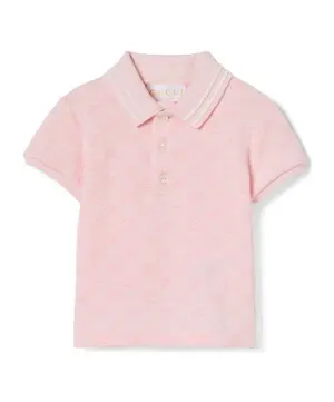 Gucci Baby Gg Cotton Polo Shirt