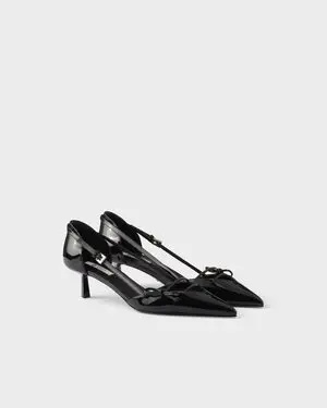 Prada Open Side Patent Leather Pumps