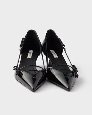 Prada Open Side Patent Leather Pumps