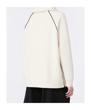 Max Mara Ballata Half-zip Contrast-piping Sweatshirt