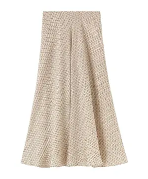 Loro Piana Erika Skirt - Ivory/brown