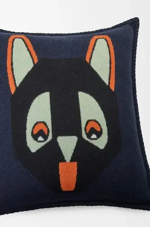 Loewe Cat-motif Square Cushion