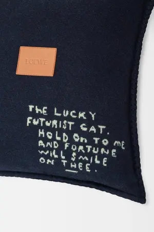 Loewe Cat-motif Square Cushion